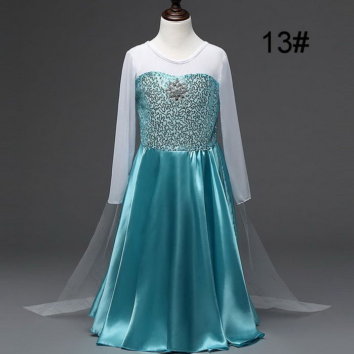 Wholesale Brand Elsa Dress Frozen Costume Fever Inspired Green Maxi