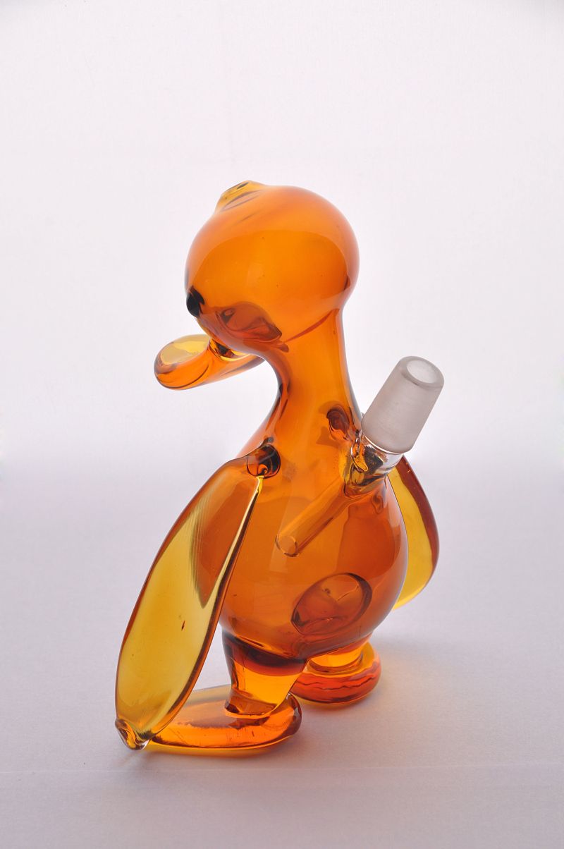 2020 Real Image Duck Smoking Pipe Glass Bongs Oil Rigs Downstem Perc ...