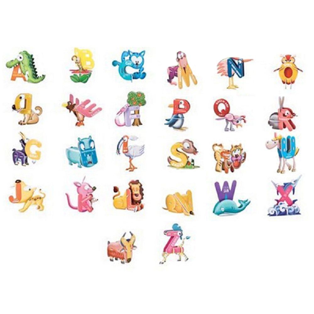 2018 Abc Animal Letter 3d Puzzle Children Intelligence Toys Puzzle Gift ...