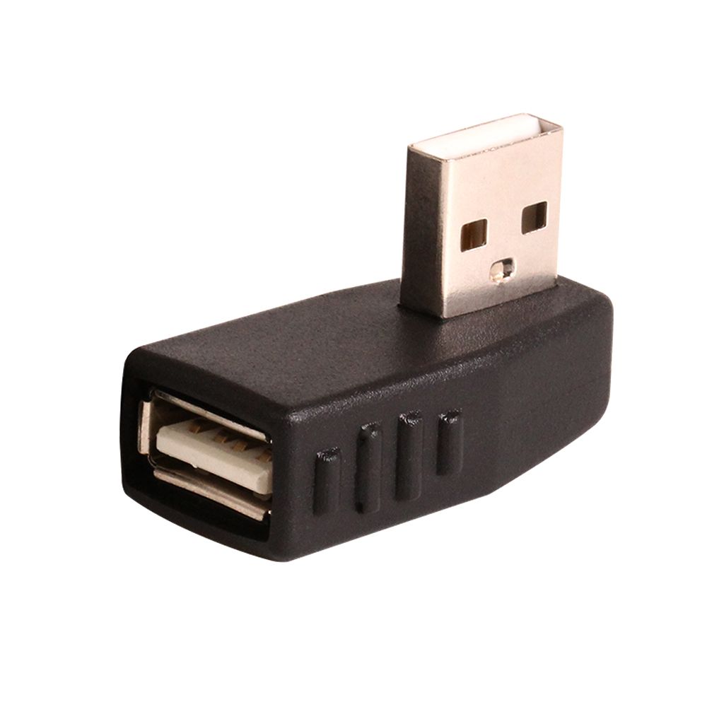 ZJT45 90 Degree USB 2.0 A Male To Female Left Adapter USB 2.0 AM/AF ...