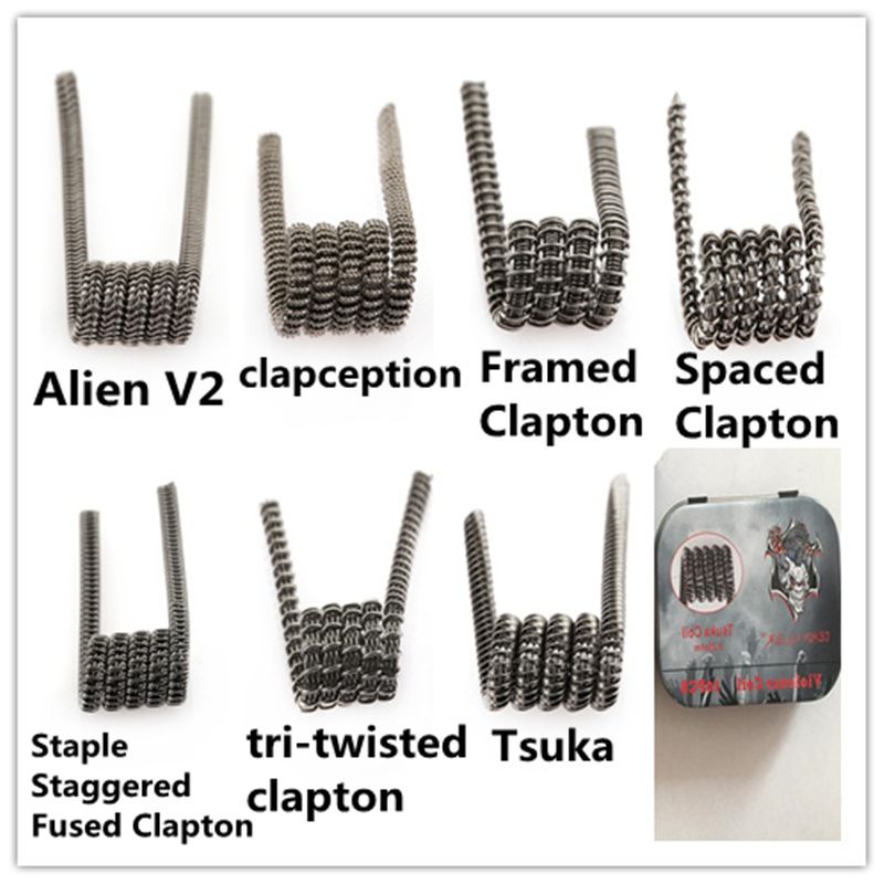 Newest Vape Coil Alien V2 Tsuka Spaced Tri-twisted Framed Clapton ...
