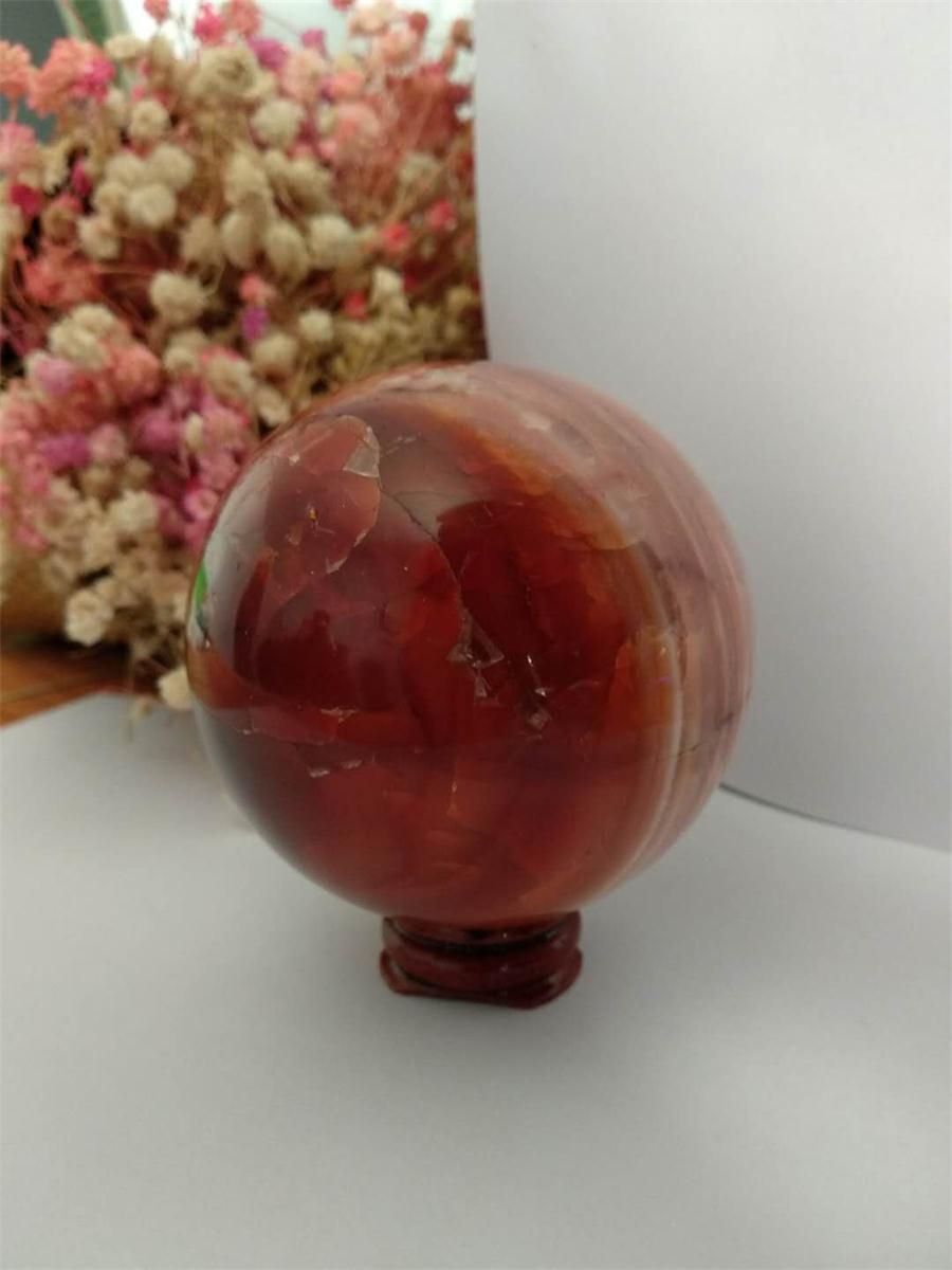 Great! Red Carnelian Geode Crystal Quartz Agate Polished Specimen ...
