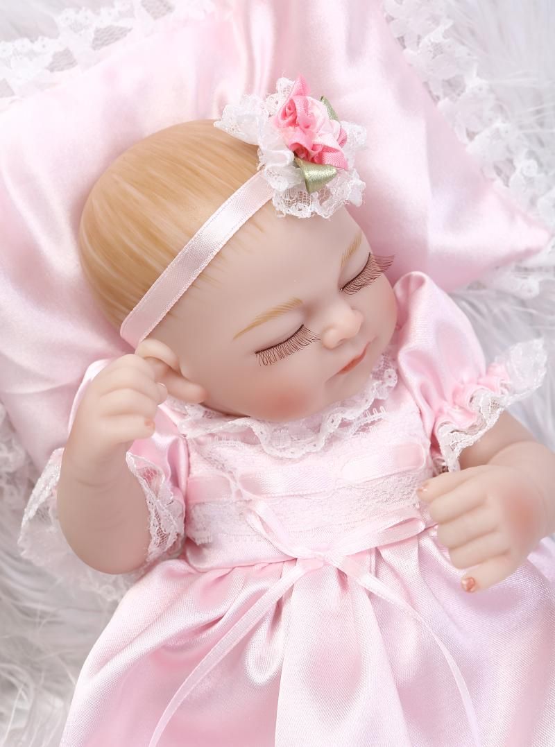 Little Peanut 10 Inch Baby Doll Reborn Girl Body Full Silicone Vinyl ...