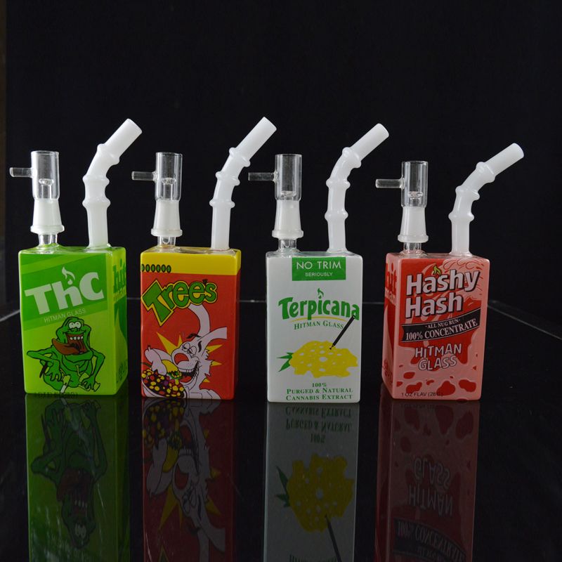 2017 Hitman Glass Juice Box Dab Oil Rigs Beaker Bongs 7.5 Inch Liquid ...