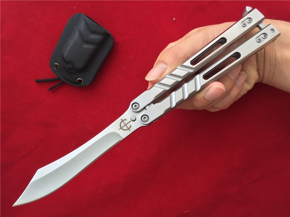 Brs Alpha Beast 3.0 Balisong Butterfly Knife 9cr18mov Blade Satin Bowie ...