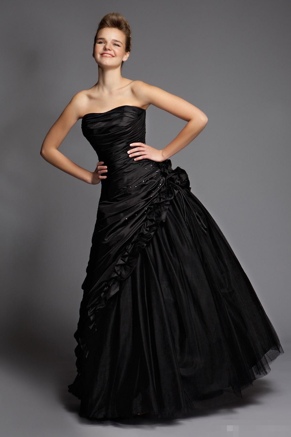Sexy Victorian Gothic Prom Formal Dresses 2015 Black Elegant Dress ...