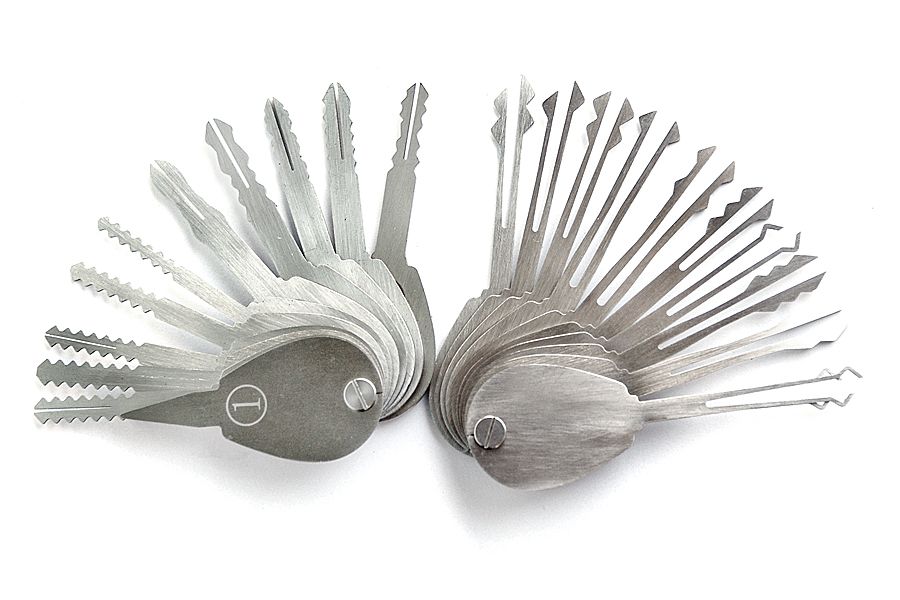 Car Jiggler Keys Auto Foldable Scissors Lockpicking Tools Double Sided ...