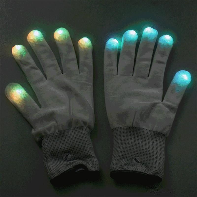 Online Cheap Led Gloves Rave Light Show Fingers Colorful Lighting Glove ...
