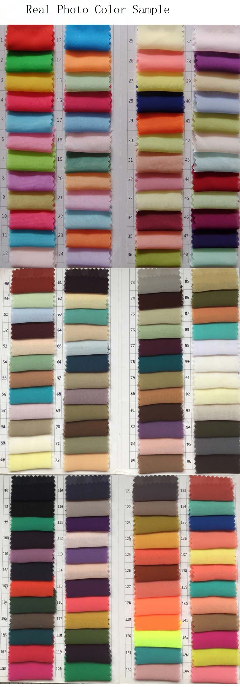 2021 Chiffon Color Samples New Fabric Swatches For Formal Party Dresses ...