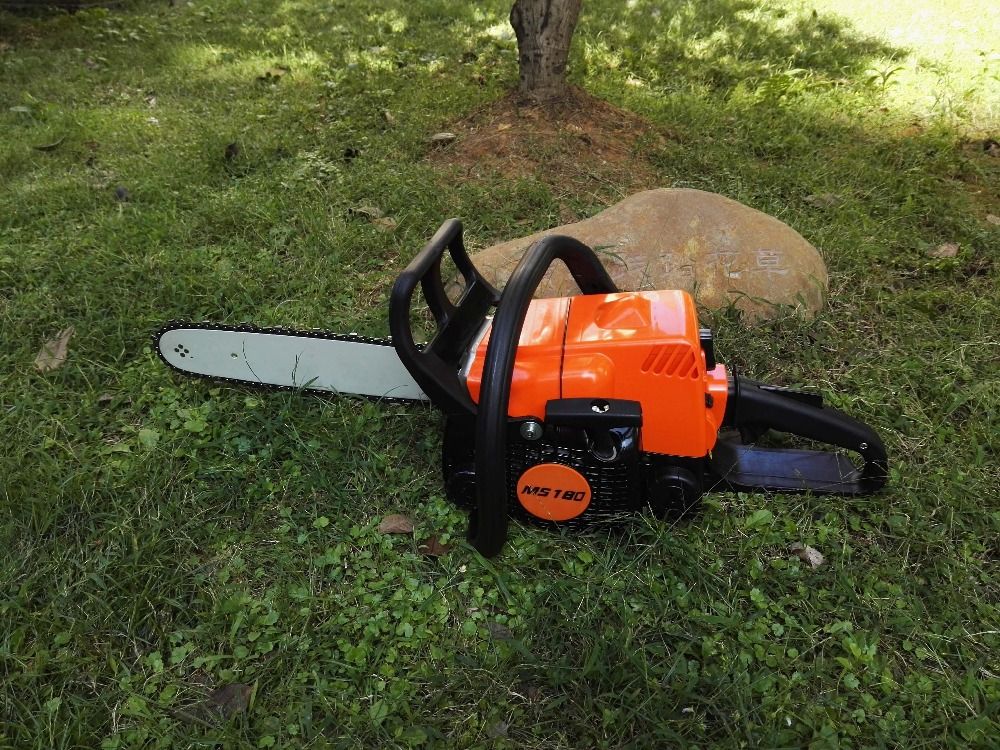 2019 Orange Color MS180 Chain Saw With 16bar Gasoline Chainsaw Sold ...
