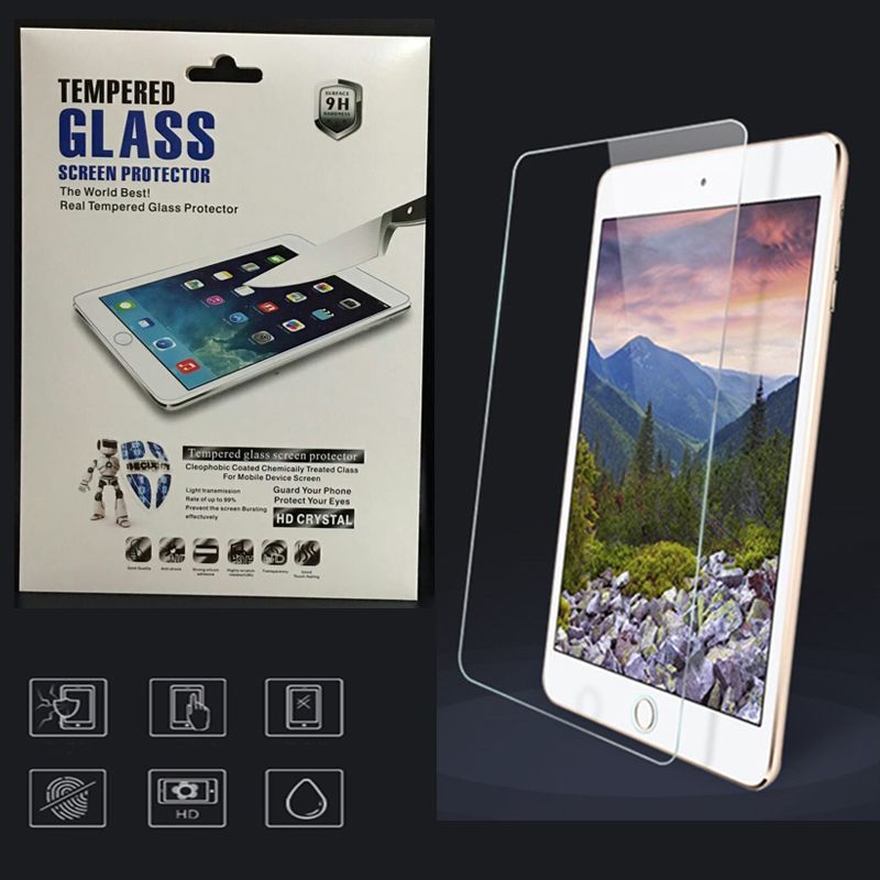For IPad Pro Mini Mini4 Clear Tempered Glass Screen Protector Flim With ...