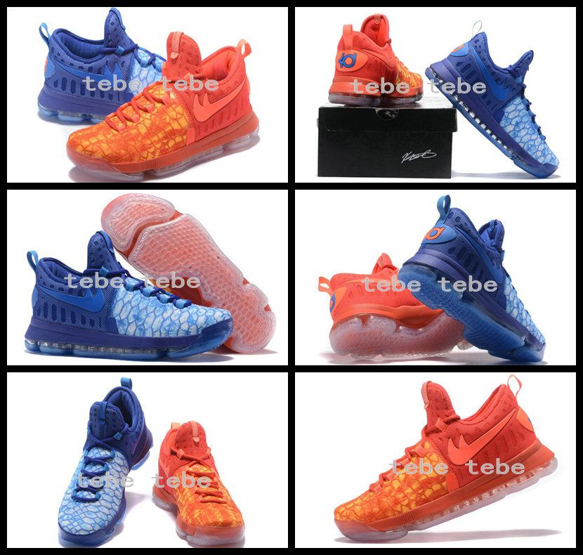 2017 New Kd9 What The Kd 9 Fire And Ice Basketball Shoes Men Cheap Kds Kevin Durant 9 Sports