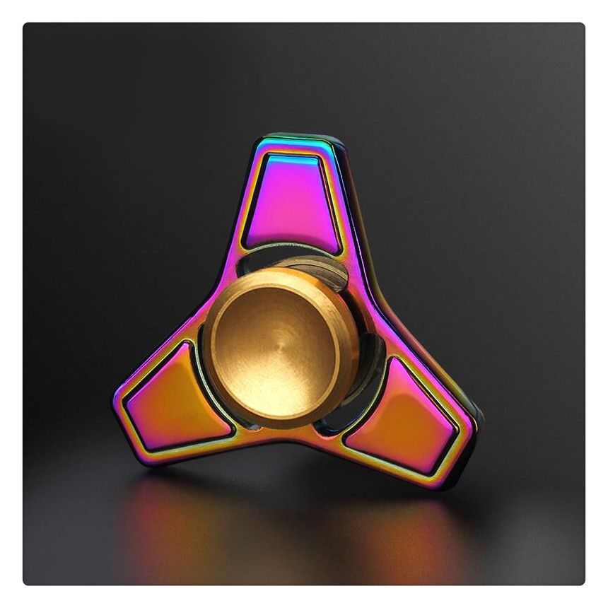 Fidget Hand Spinners Rainbow Color EDC Fidget Toy Metaltorqbar Fidget ...