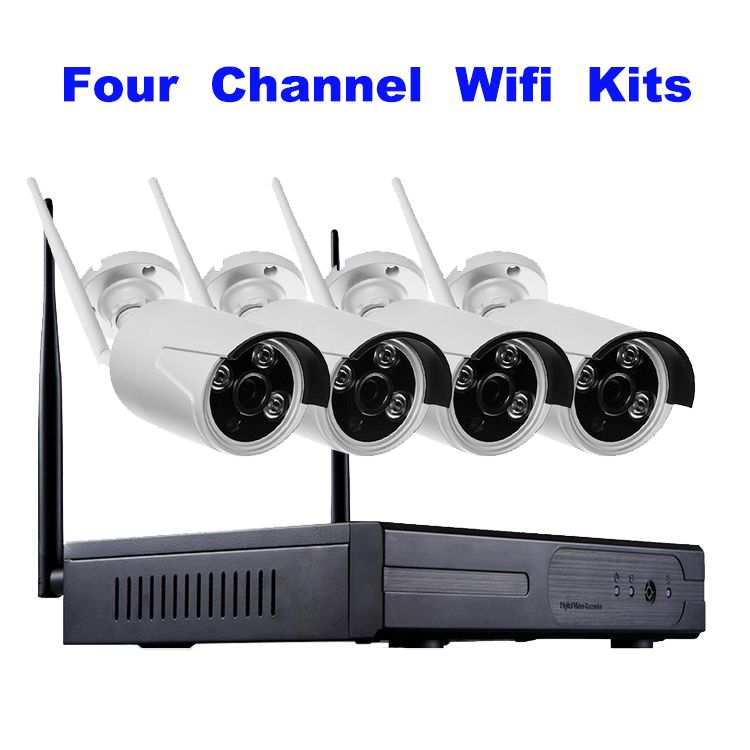 2018 Wireless Wifi NVR Kits 4CH 720P Network Camera WiFi IP Bullet ...