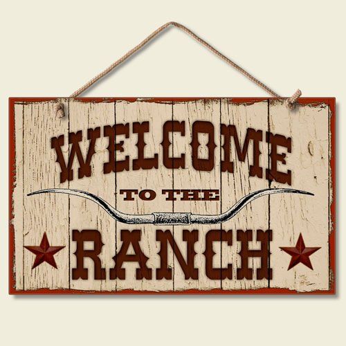 Welcome To The Ranch Sign Western Plaque,Rangerland Hanging Plaque ...