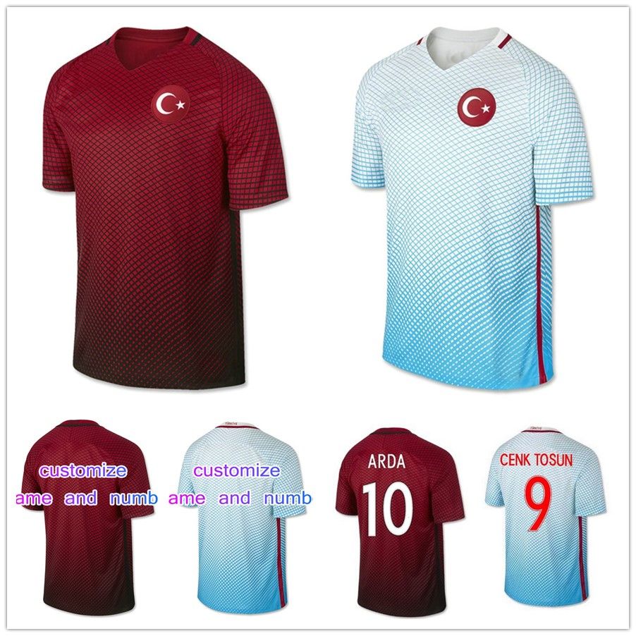 2017 Turkey Soccer Jersey 10 Arda 8 Inan 9 Tosun 16 Tufan 15 Topa 18 ...