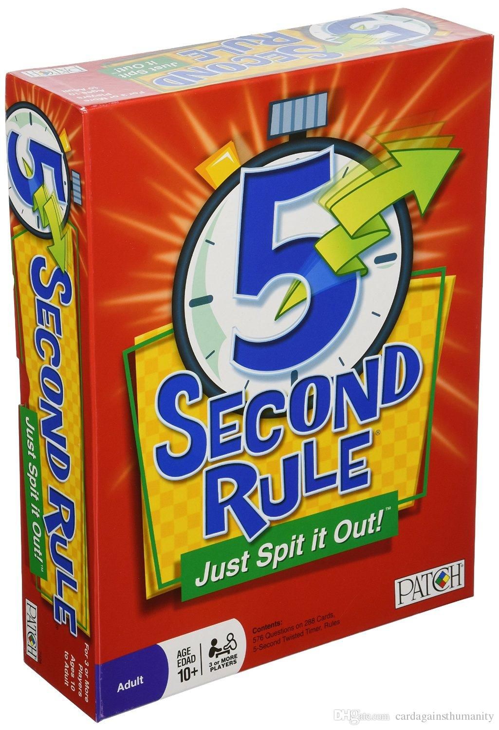 2017 Newest 5 Second Rule Board Game 5SECOND RULE 5 Second Rule Just ...
