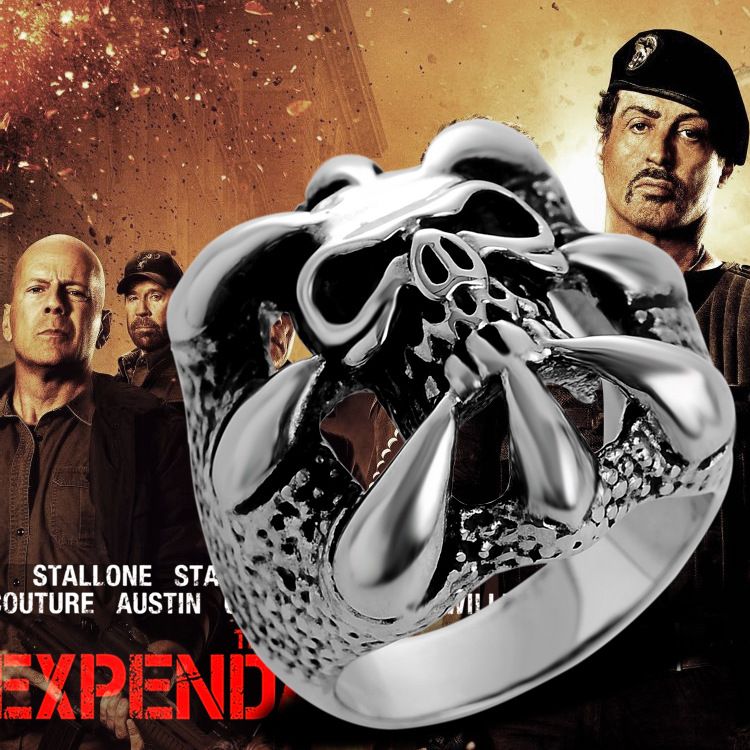 The Expendables Skull Ring Punk Biker Style Gothic Skeleton Rings for ...