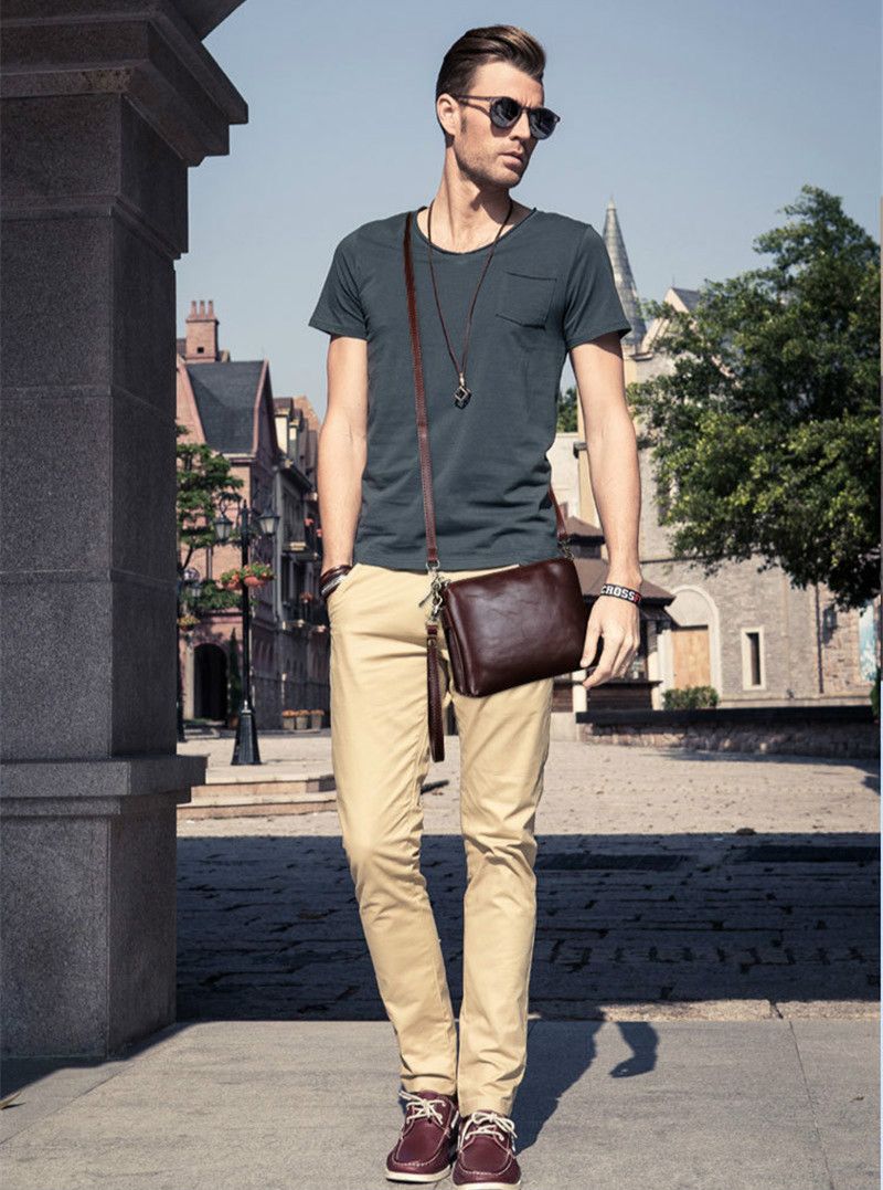 Dark Brown Leather Crossbody Bag Strap Strap | semashow.com