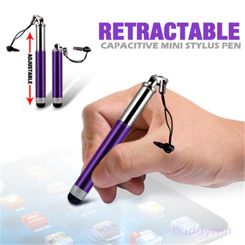 2020 Retractable Capacitive Mini Stylus Touch Screen Pen With Sling For ...
