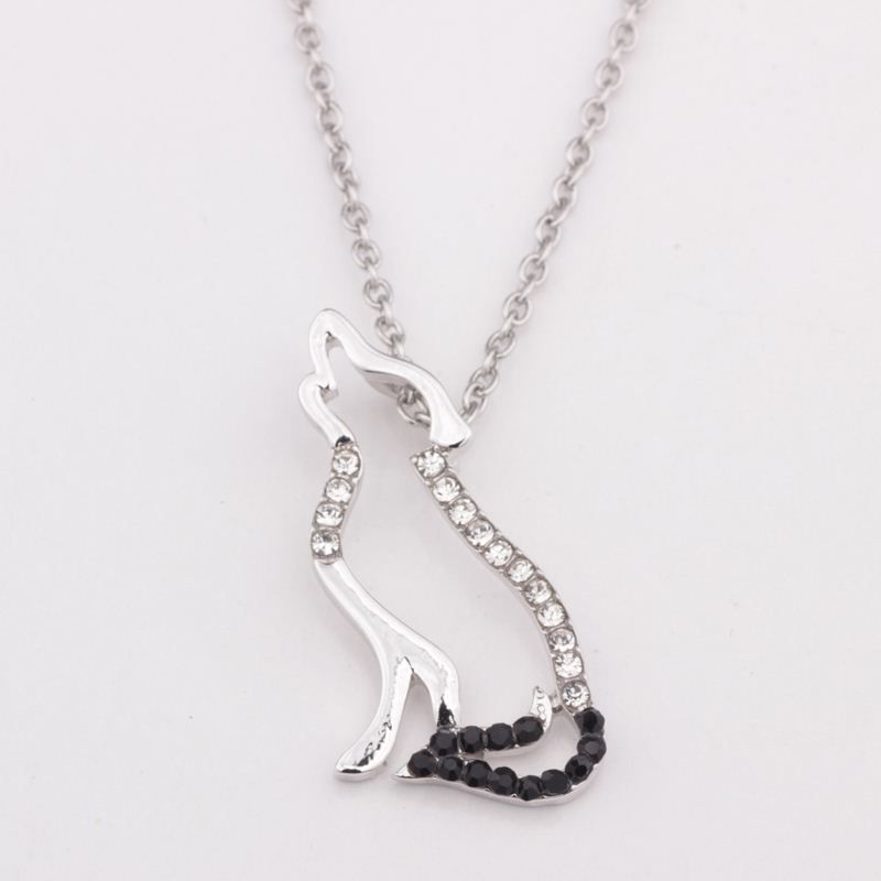 2020 Wolf Necklace Inspirational Crystal Wolf Pendant Necklace Jewelry ...