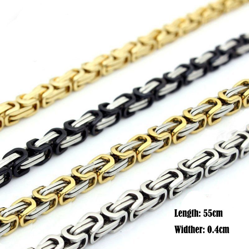 2020 Wholesale! Mens Byzantine Box Link Chain Necklace For Men Fashion ...
