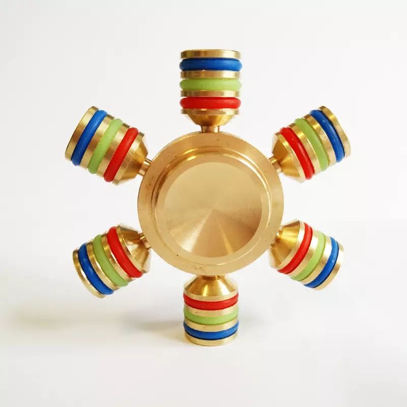 Brass Hexagonal Fidget Spinner Hexa Spinner EDS Anti Stress Rotation ...