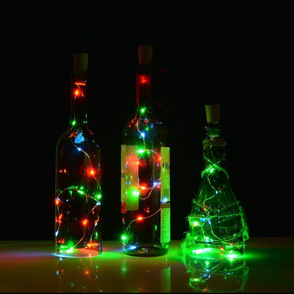 Bottle Led Lights Bottle Mini String Lighting 30in Copper Wire Cork ...