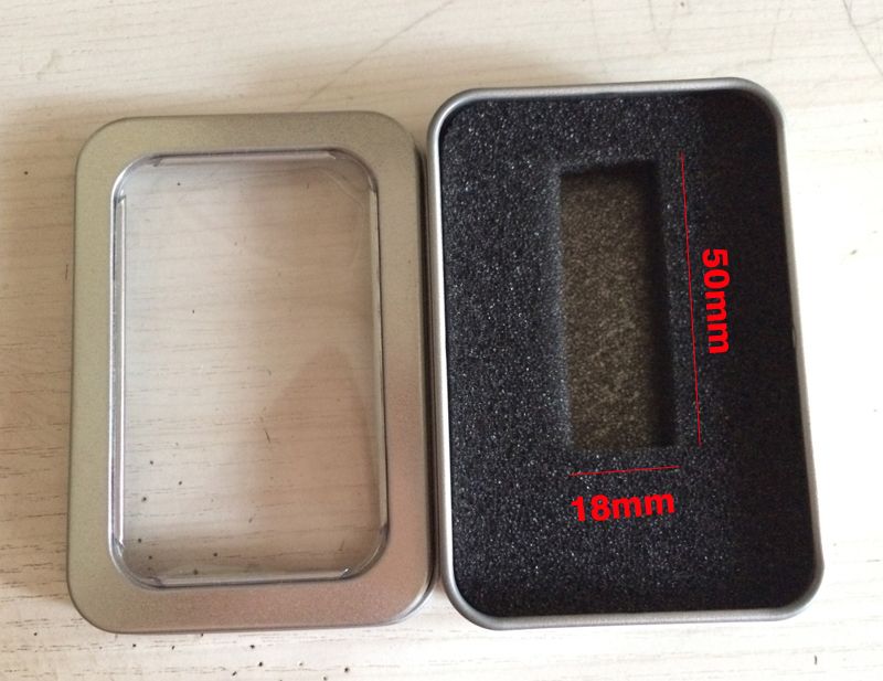 Rectangular Metal Box With Full Window Metal Packaging Transparent Gift ...