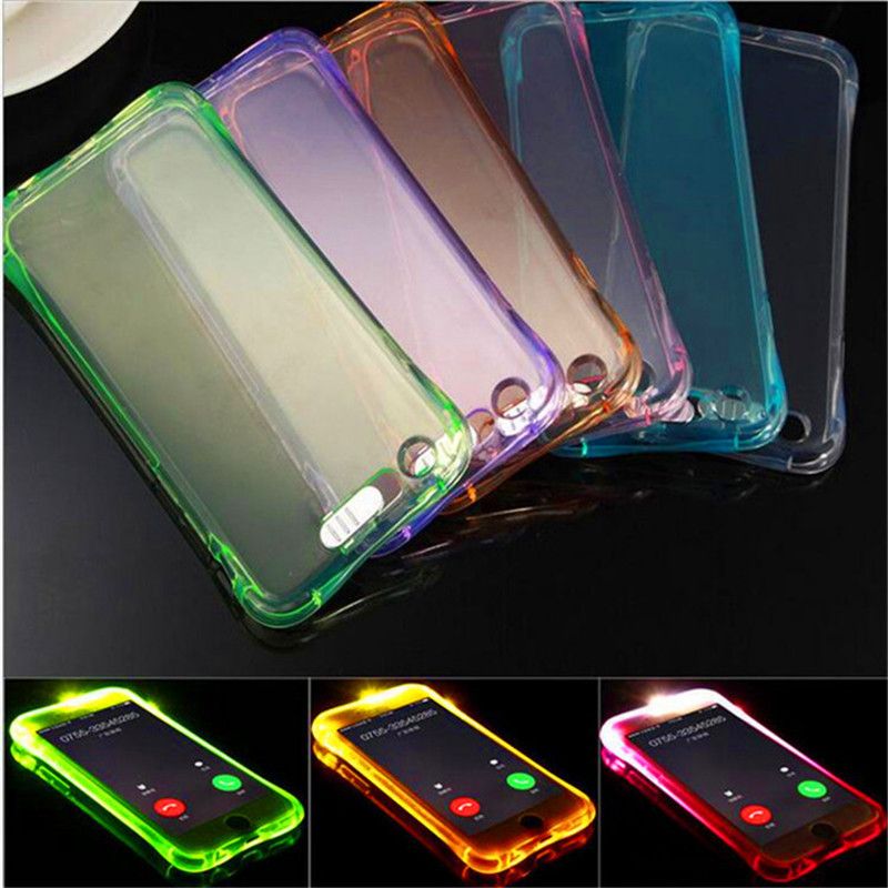 Call Lightning Flash LED Light Up Phone Case Transparent Soft ...