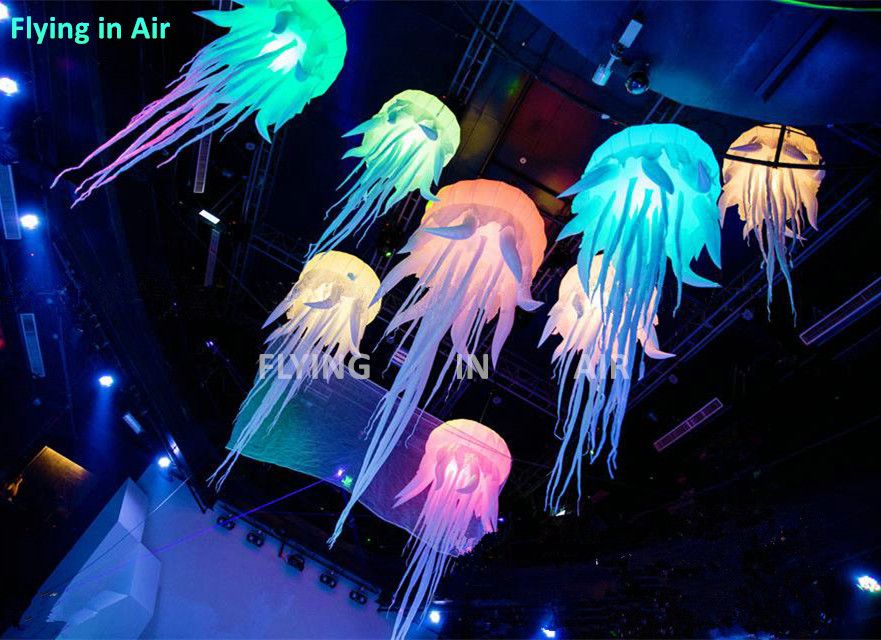 2019 2m/8ft Lighting Inflatable Jellyfish RGB Hanging Jellyfish ...