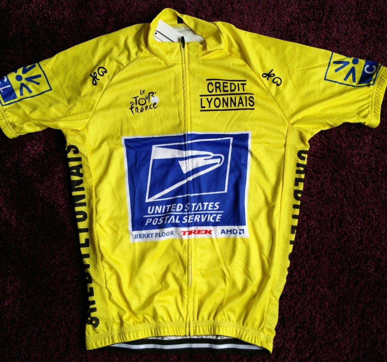 2021 United States Postal USPS Yellow Cycling Jersey Breathable Cycling ...
