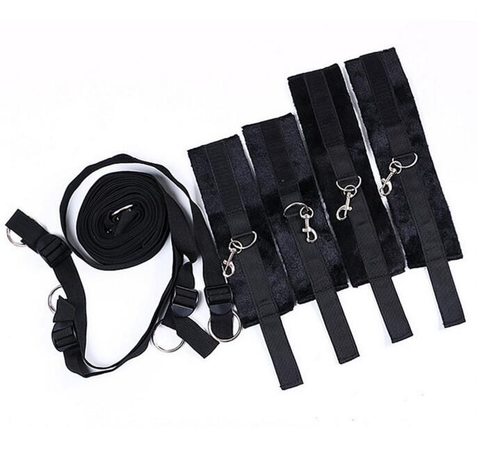 New Bed Restraint System Pleasure Bed Bondage Handcuffs Leg Cuffs Bdsm