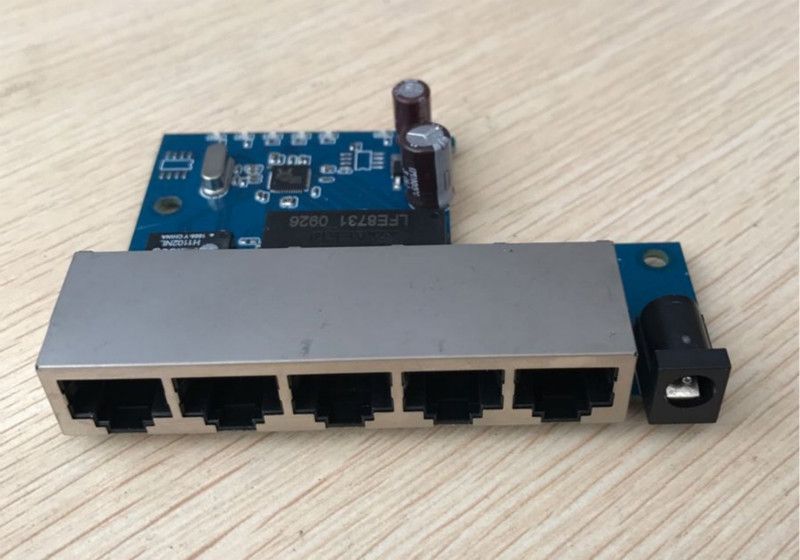 Mini 5 Port Fast Ethernet Switch Pcb Board 5v 7.5v 9v 12v 15v Realtek ...