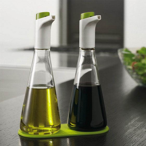 Of 2 Oil And Vinegar Push Button Dispenser Bottle Sprayer 11oz Lead ...