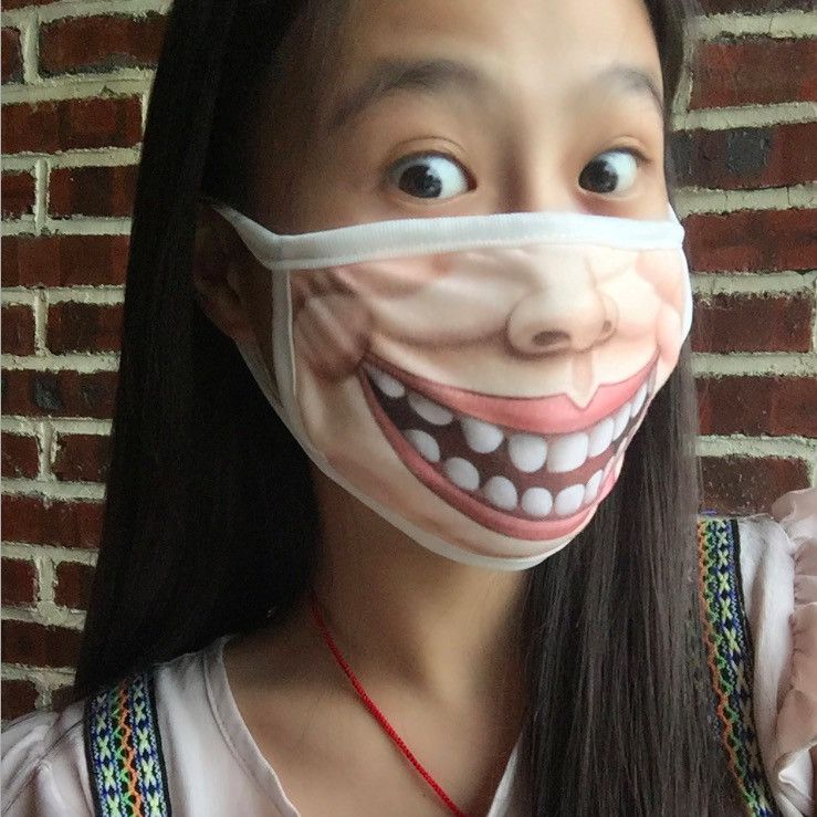 Creative Funny Cotton Fun Grimace Anti Dust Masks Respirator Face Mouth ...