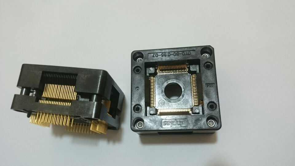 2020 Enplas OTQ 80 0.65 07 QFP80PIN 0.65MM PITCH IC TEST SOCKETS BURN ...