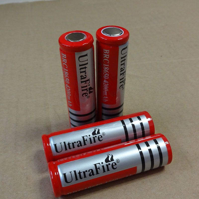 High Quality 18650 UltreFire Battery, 18650 4200mAh Color Red Battery ...