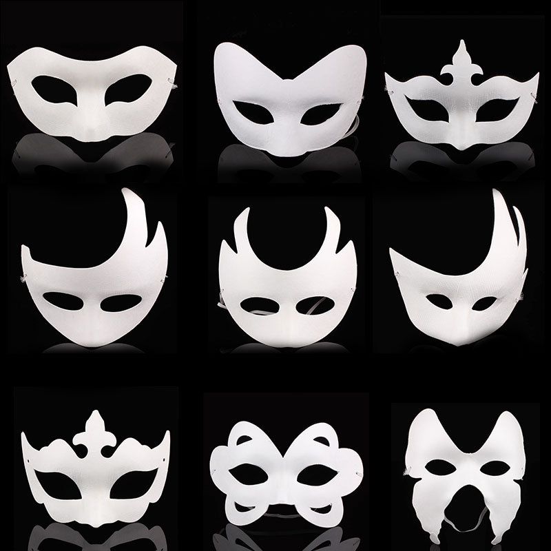Wholesale White Unpainted Face Mask Plain Blank Version Paper Pulp Mask ...