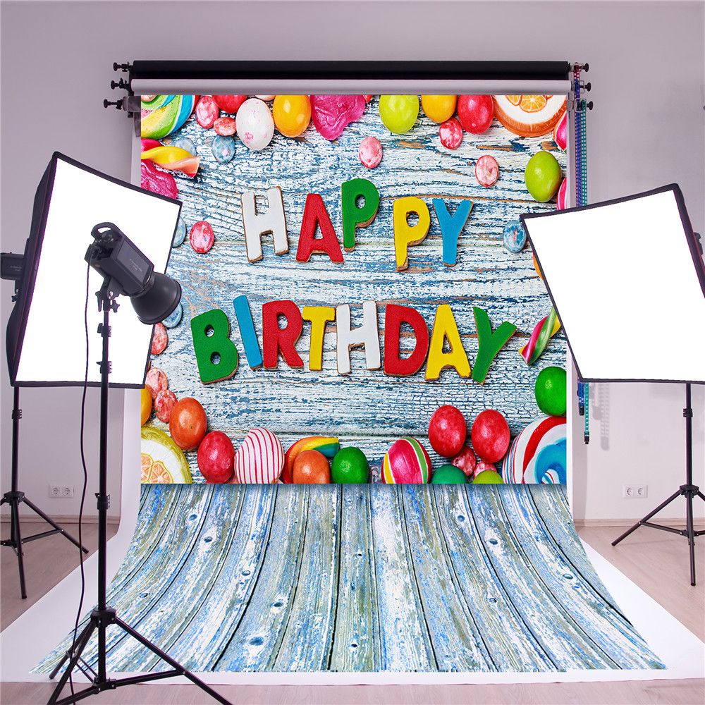 SUSU 5x7ft Digital Printing Photography Backdrops Colorful Happy ...