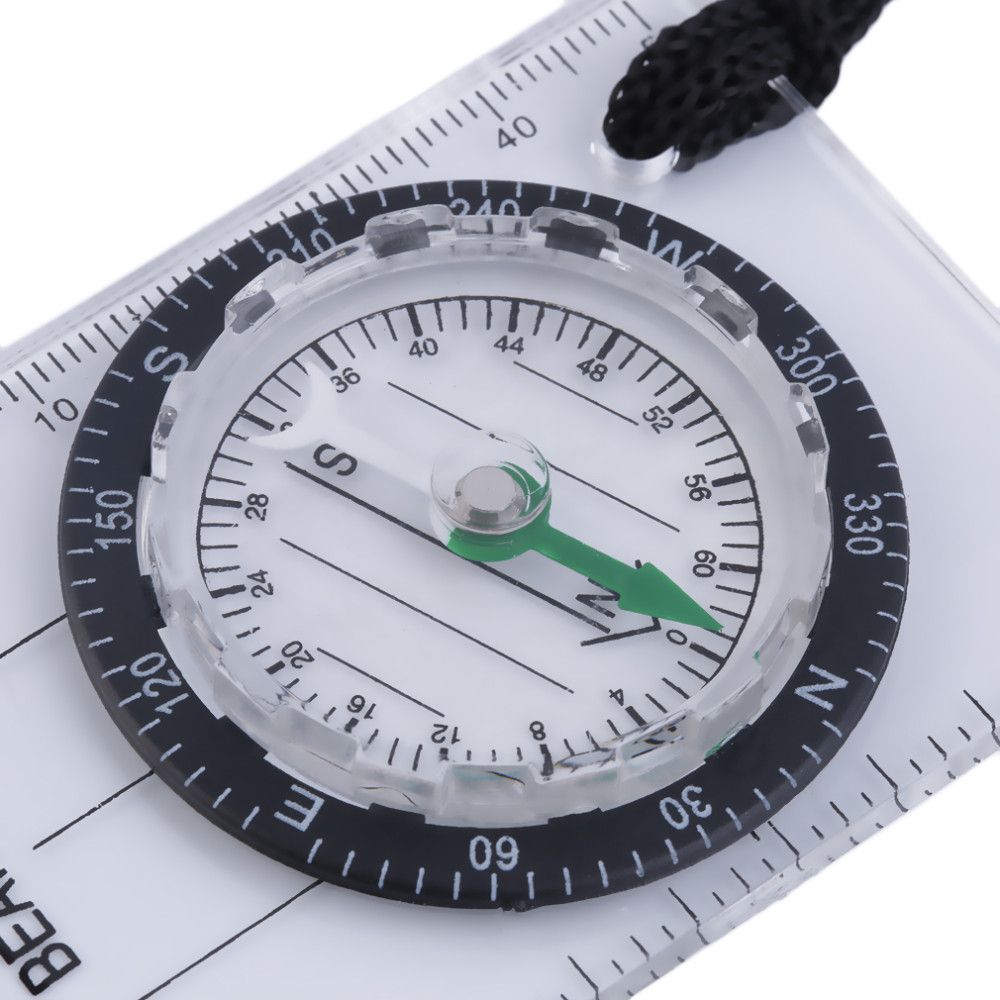 7*4.7cm Baseplate Compass Map Scale Ruler Outdoor Camping Hiking ...