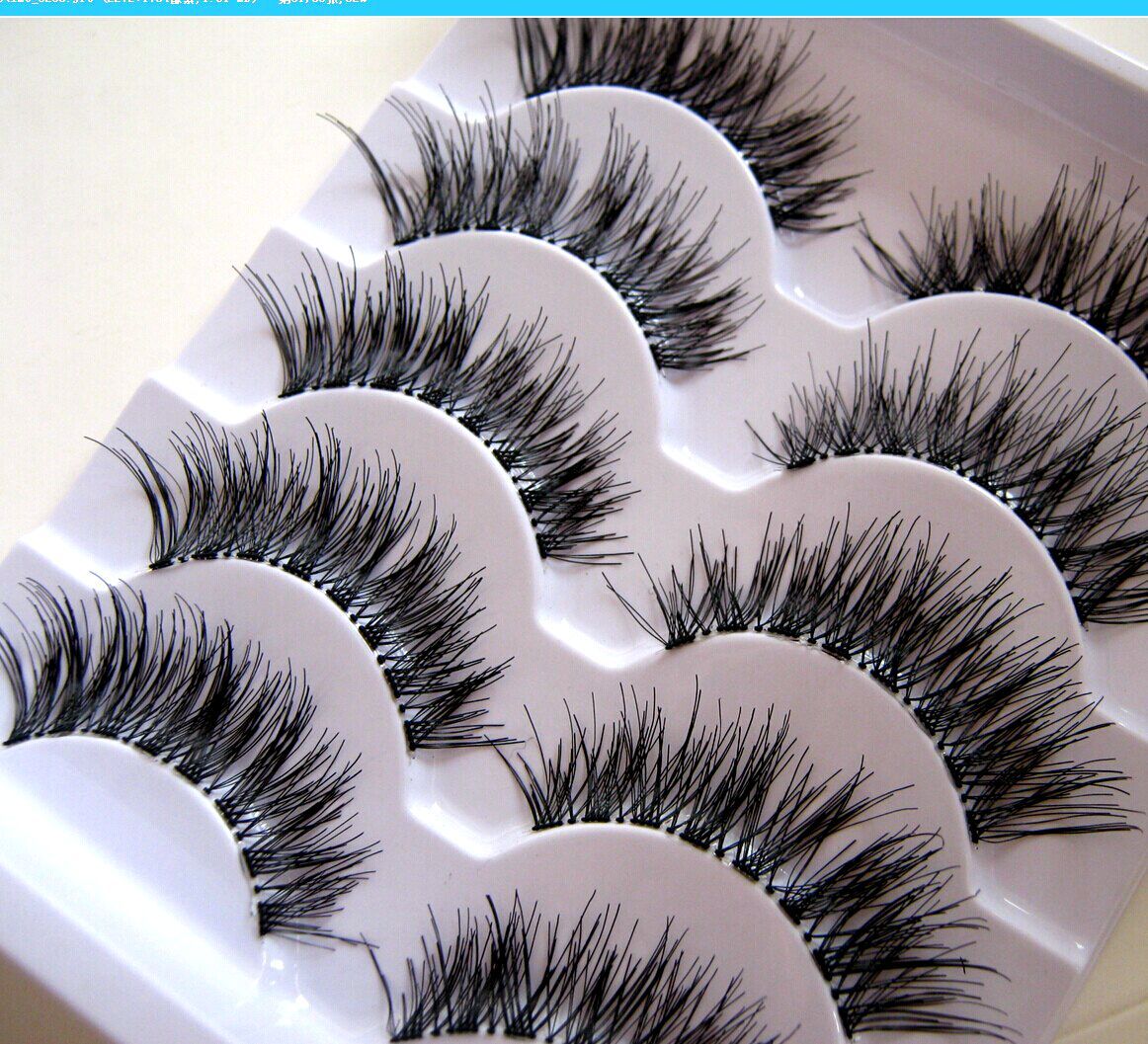 New Transparent False Eyelashes Messy Cross Thick Natural Fake Eye ...