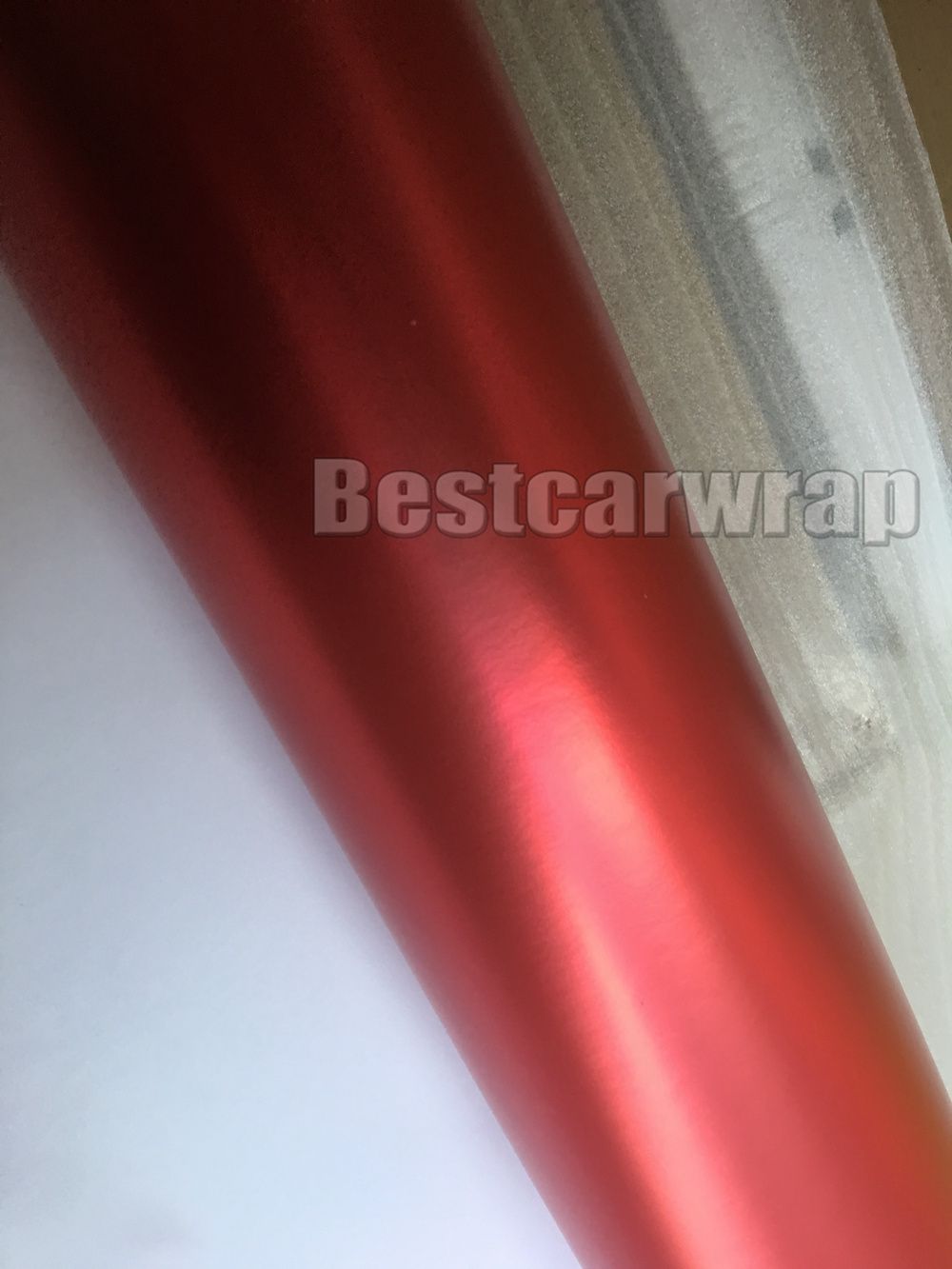 2021 2017 Satin Chrome Red Vinyl Car Wrap Film With Air Bubble Free For ...