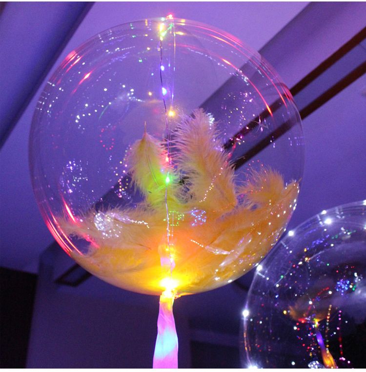 18 Inch Luminous Led Balloon 3M LED String Lights Colorful Transparent ...