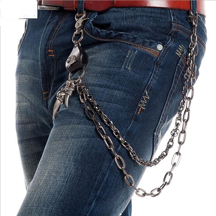 2021 Belly Chains Hip Hop Men'S Eagle Head And Claws Black Gunmetal ...