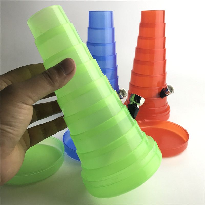 Mini Foldable Tracking Bongs 1.3 To 8 Inch Plastic Bong Water Pipes ...