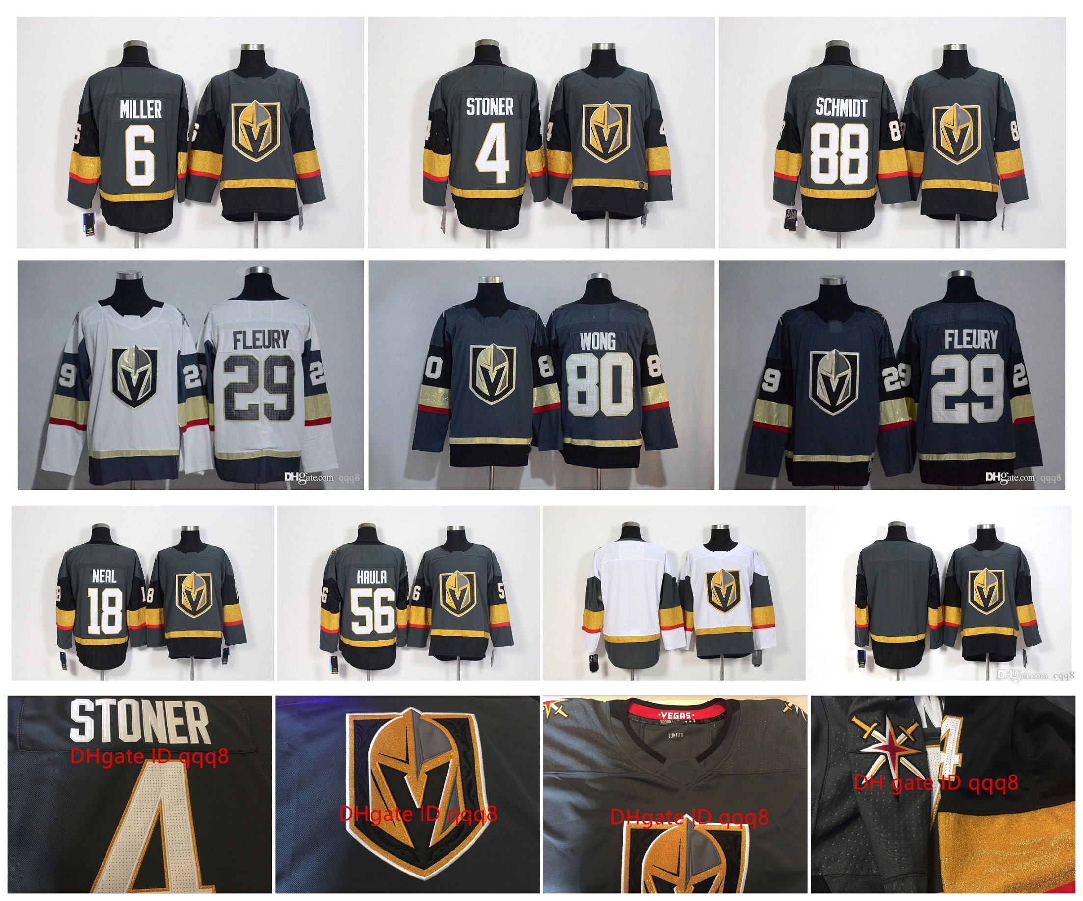 2019 VGK Vegas Golden Knights Jersey 29 Marc Andre Fleury 71 Karlsson ...