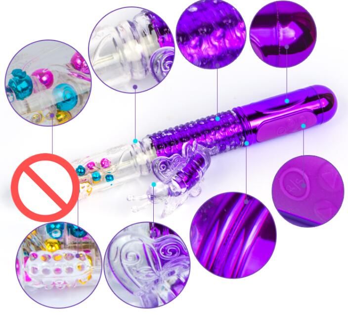 Thrusting Jack Rabbit Vibrator G Spot Butterfly Telescopic Rotating