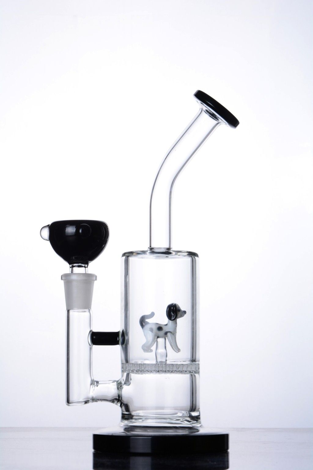 2020 Glass Bong Dog Inside Water Pipes Bongs Black Pipe Honeycomb ...