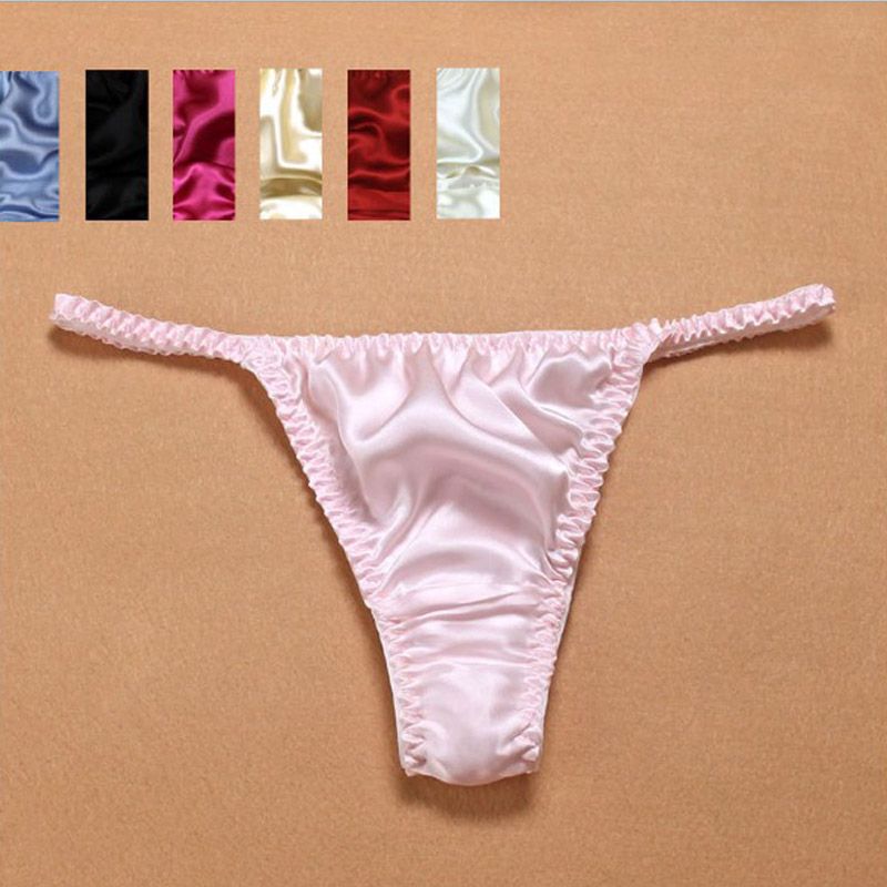 M L Xl Mixed Colors Random Delivery Womens Sexy Silk Panties G String